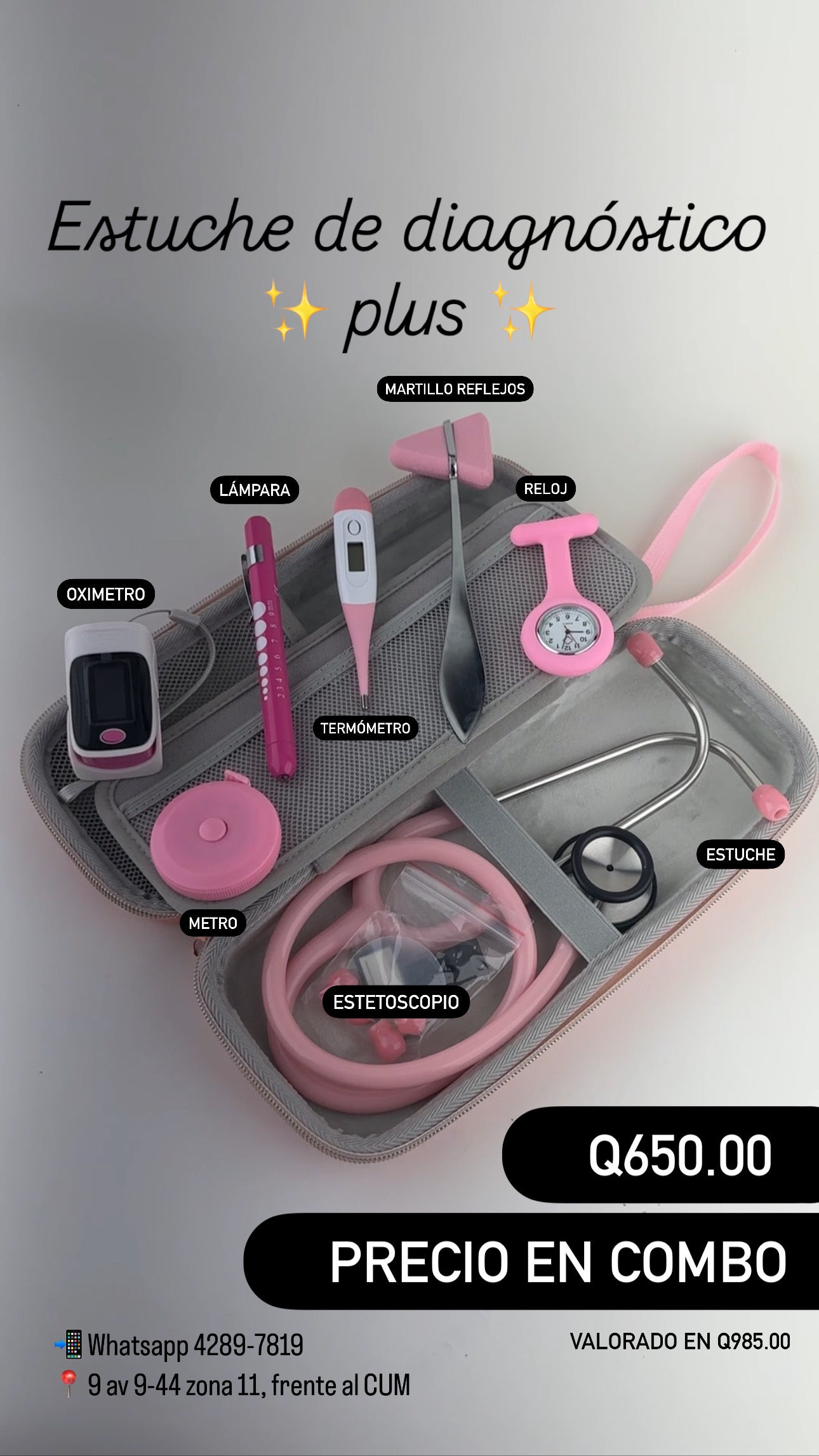 Estuche diagnóstico plus – Equipo Médico Stethoscope